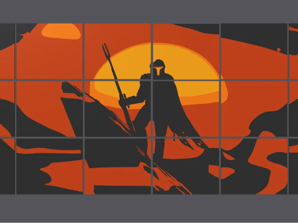 Star Wars The Mandalorian – Sunset Mural Edition by Ryan @ TheMajinLab ...