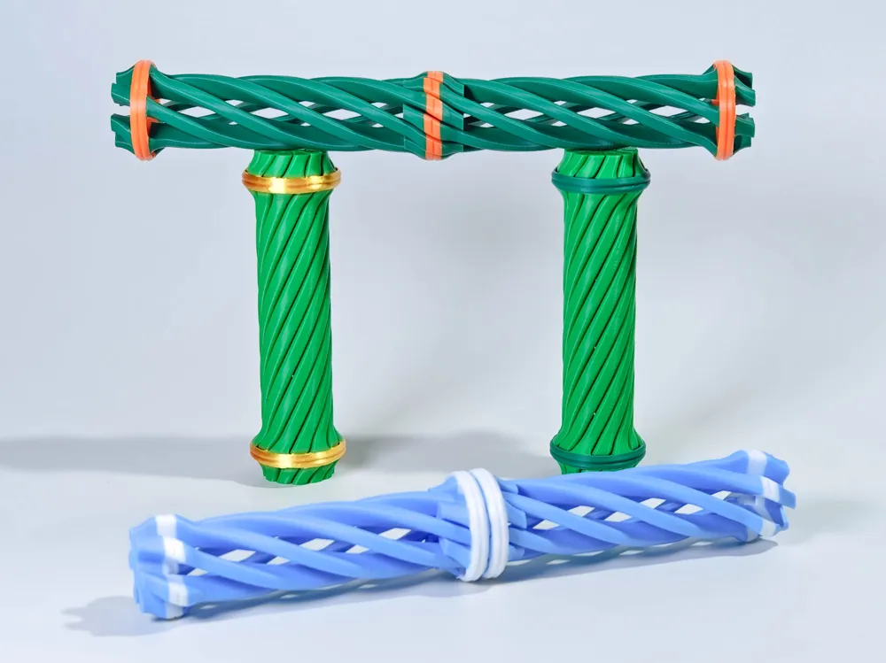 Repeatable Spiral-Through Bamboo Print in Place Fidget Toy TD1 Bamboo ...