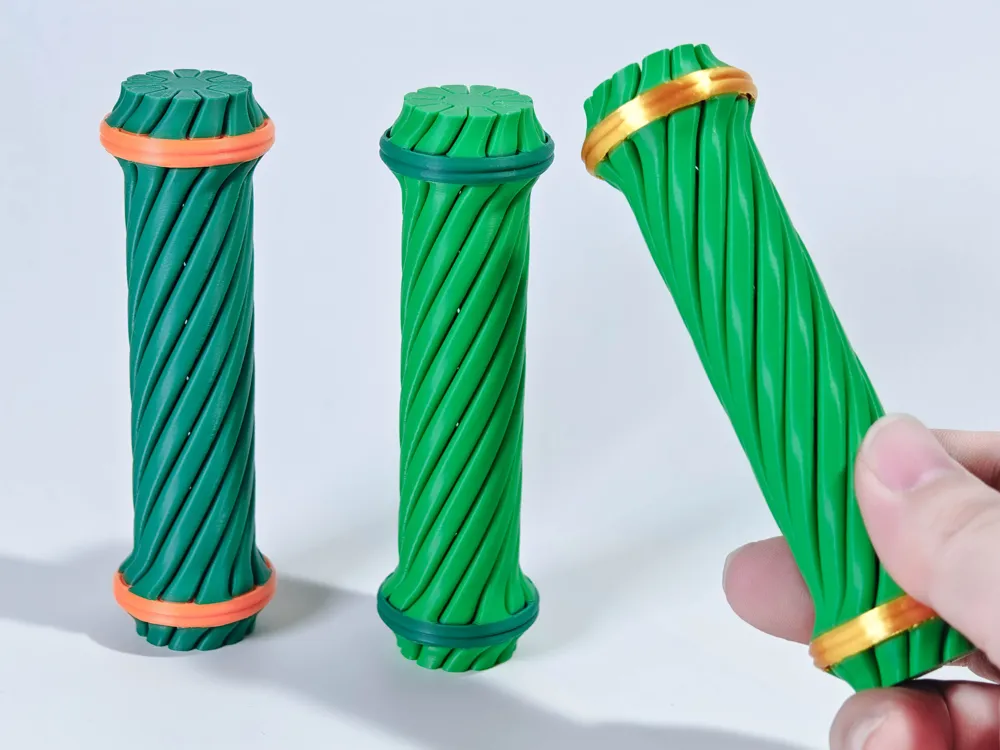 Repeatable Spiral-Through Bamboo Print in Place Fidget Toy TD1 Bamboo ...