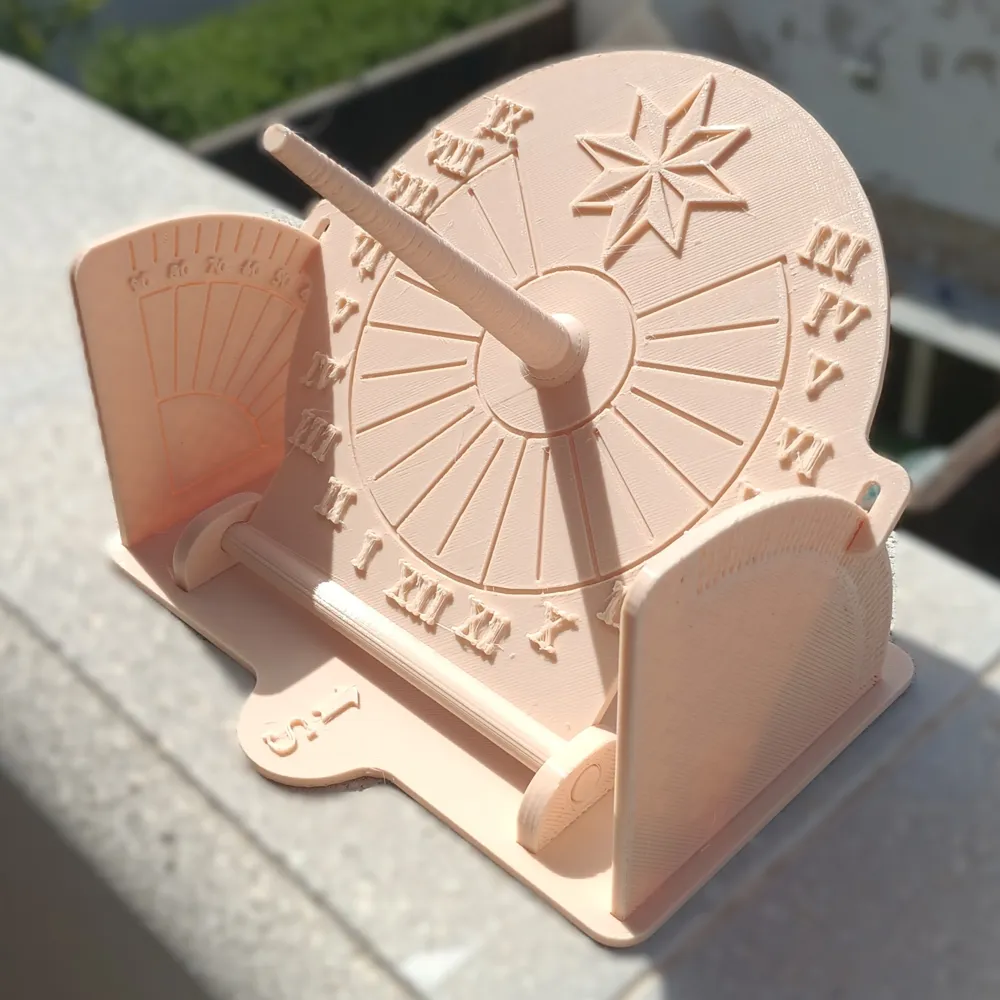 Sundial (Fully Functional Model) - Free 3D Print Model - MakerWorld