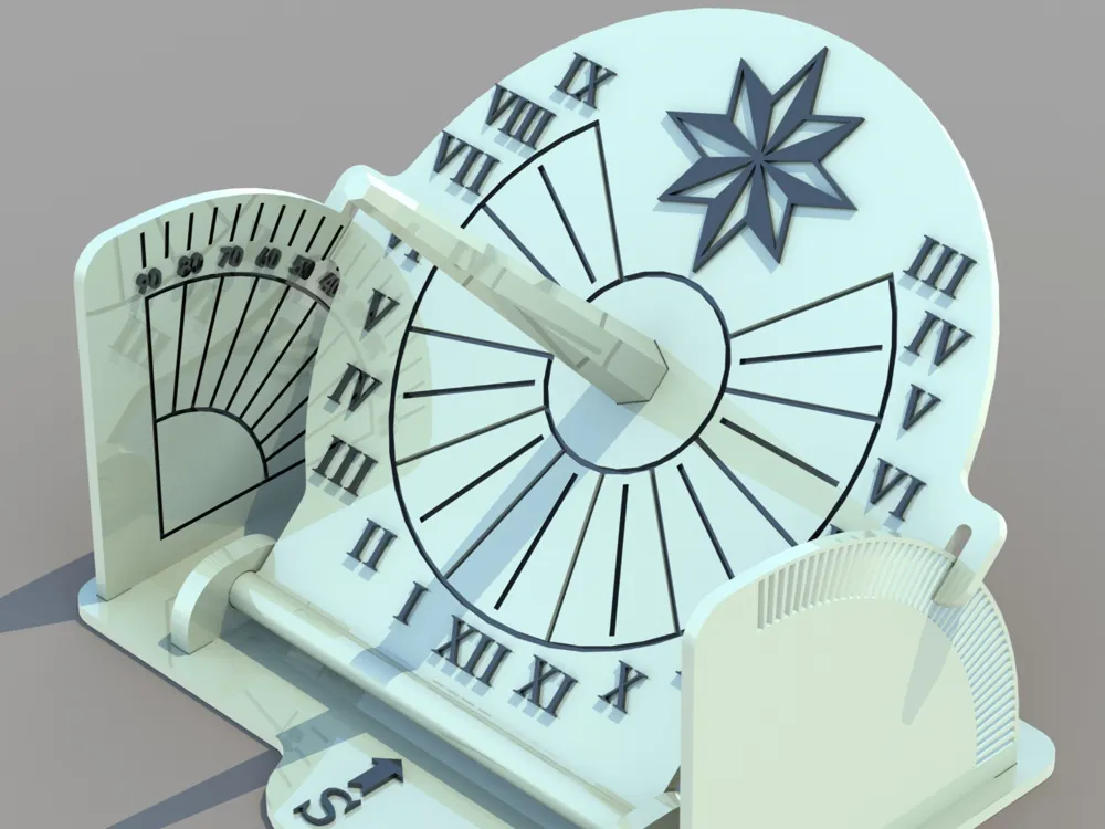 Sundial (Fully Functional Model) - Free 3D Print Model - MakerWorld