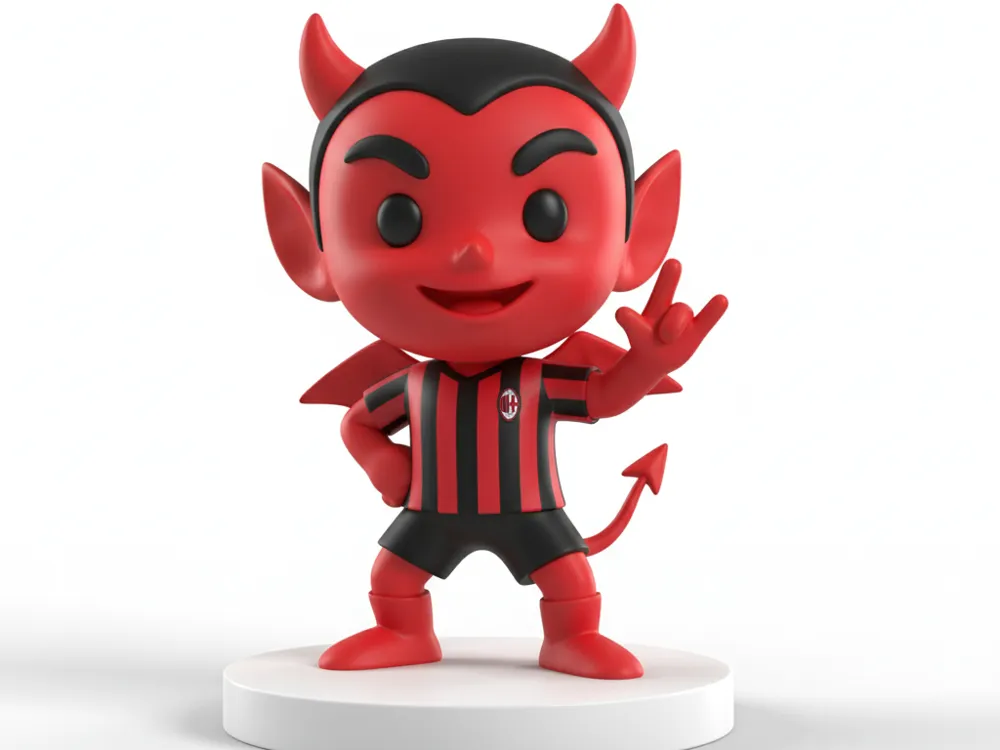 Chibi mascotte AC Milan AI-Generated - Free 3D Print Model - MakerWorld