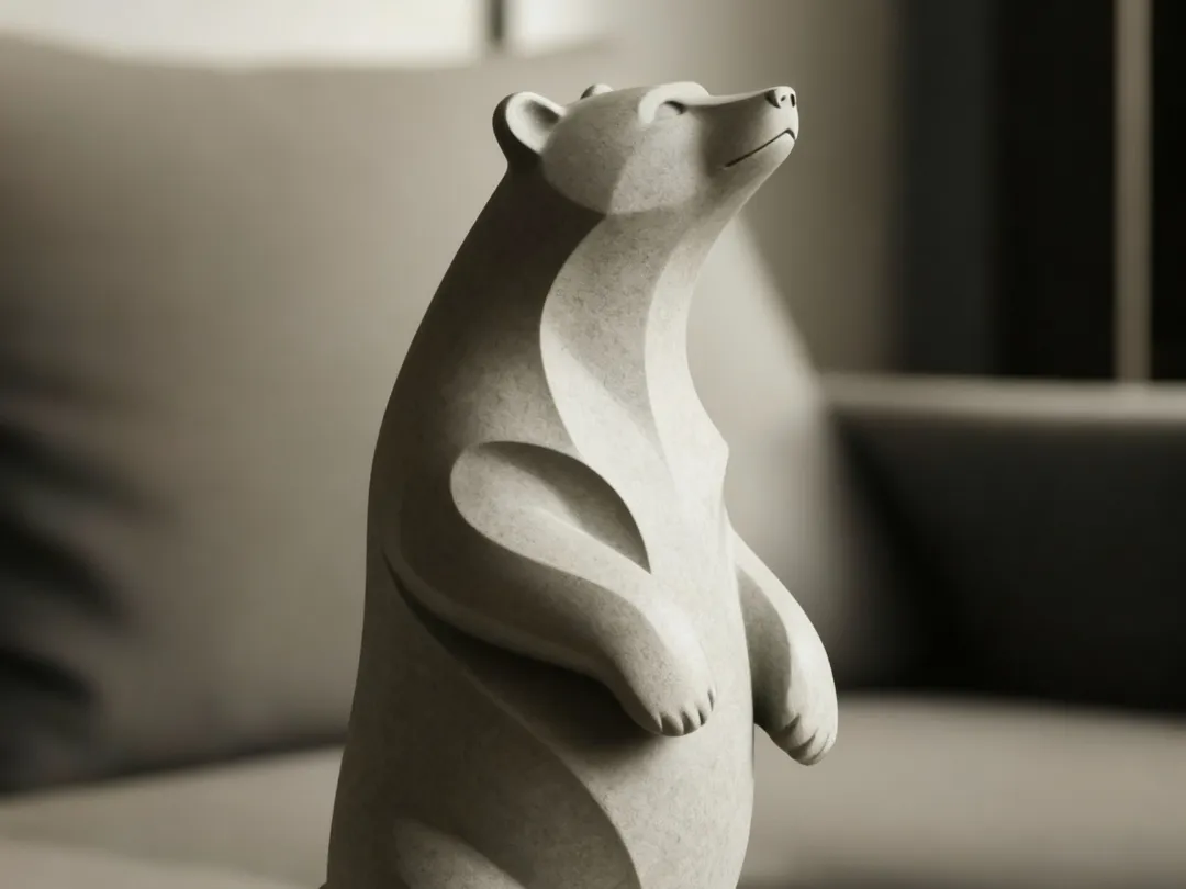 Oso de escultura moderna -- 'Vigilancia' - Modelo de impresión 3D ...
