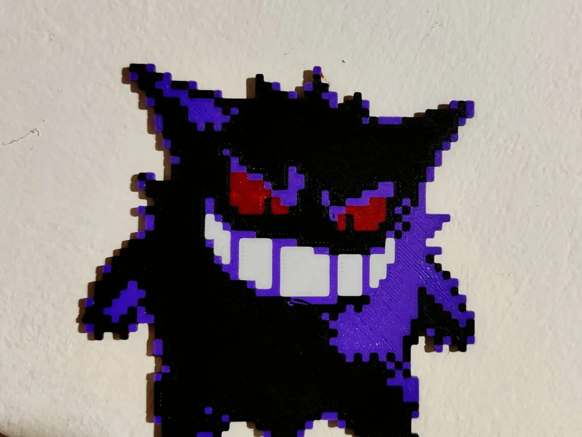 Gengar 8 bits multicolor - Free 3D Print Model - MakerWorld