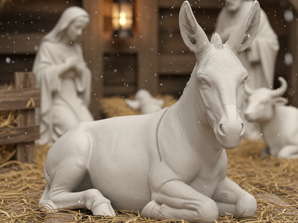 Lying donkey for nativity stable crib - Free 3D Print Model - MakerWorld