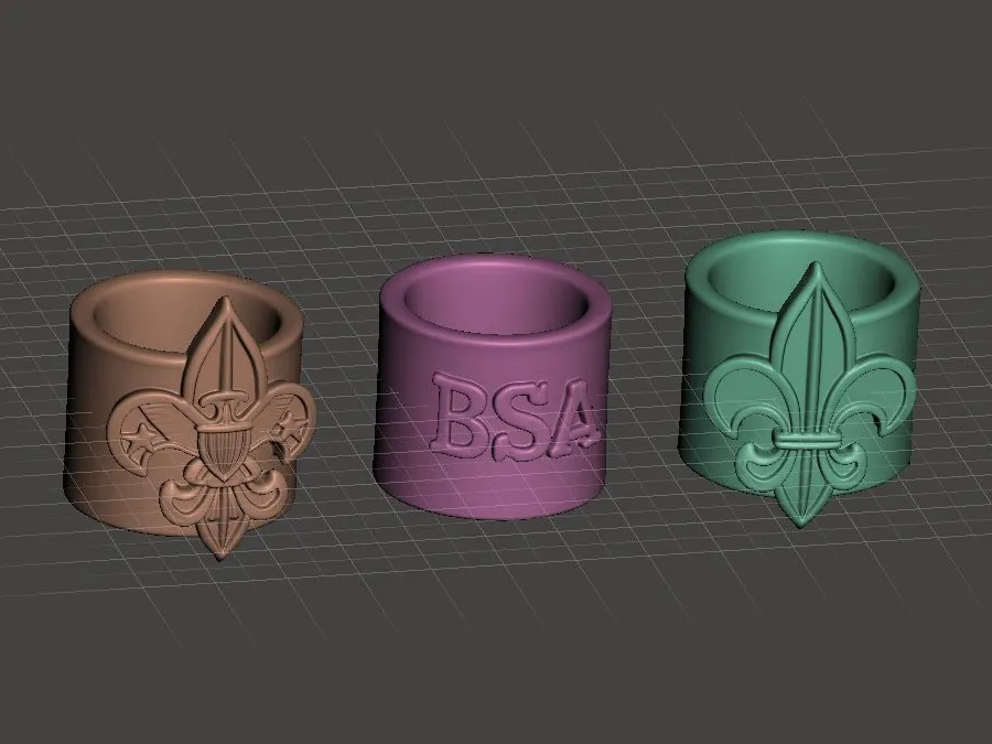 Custom Scout Woggles – 3 Symbolic for Neckerchiefs - Free 3D Print ...