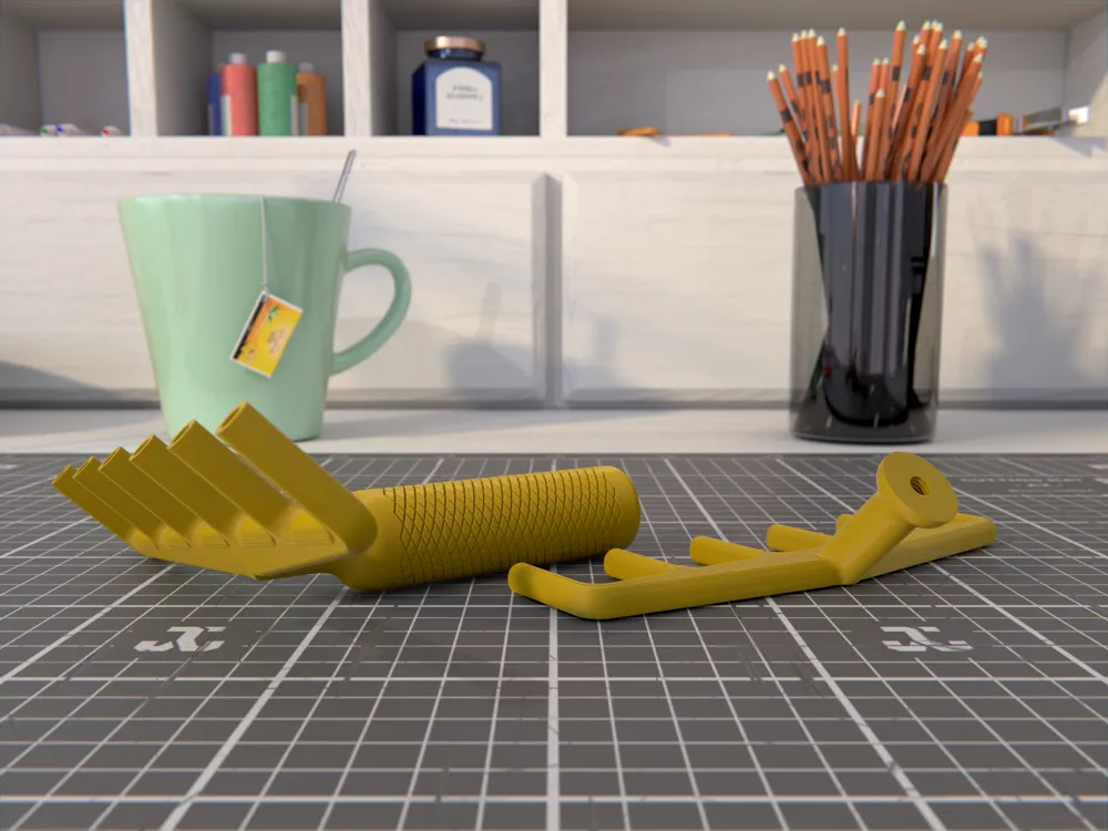 Mal-Gabel + Griff von Jose L. González MakerWorld: Kostenlose 3D-Modelle herunterladen