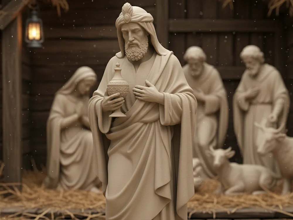 Realistic Magi King Melchiorre for Christmas nativity scene by Cyber ...