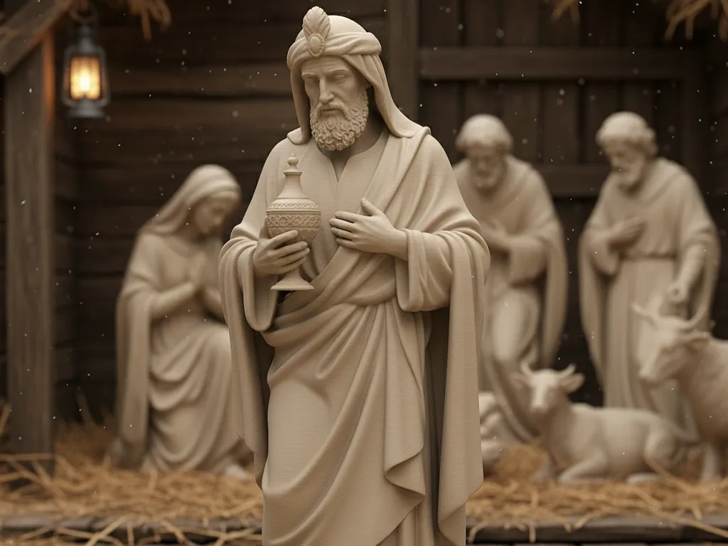 Realistic Magi King Melchiorre for Christmas nativity scene - Free 3D ...