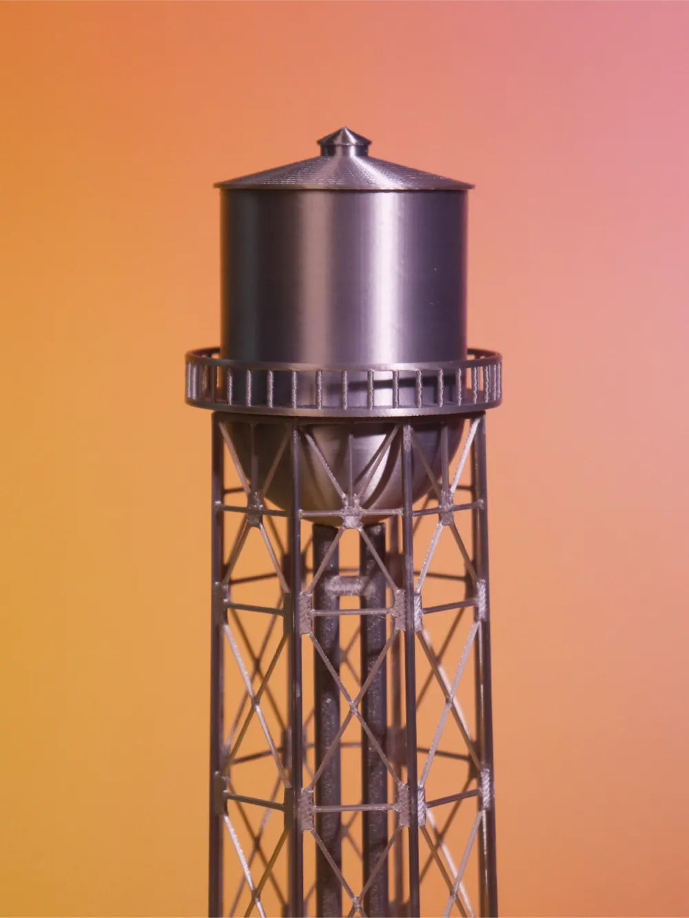 Old Nanning landmark Water Tower Foot, hand-modeled, printed in parts ...