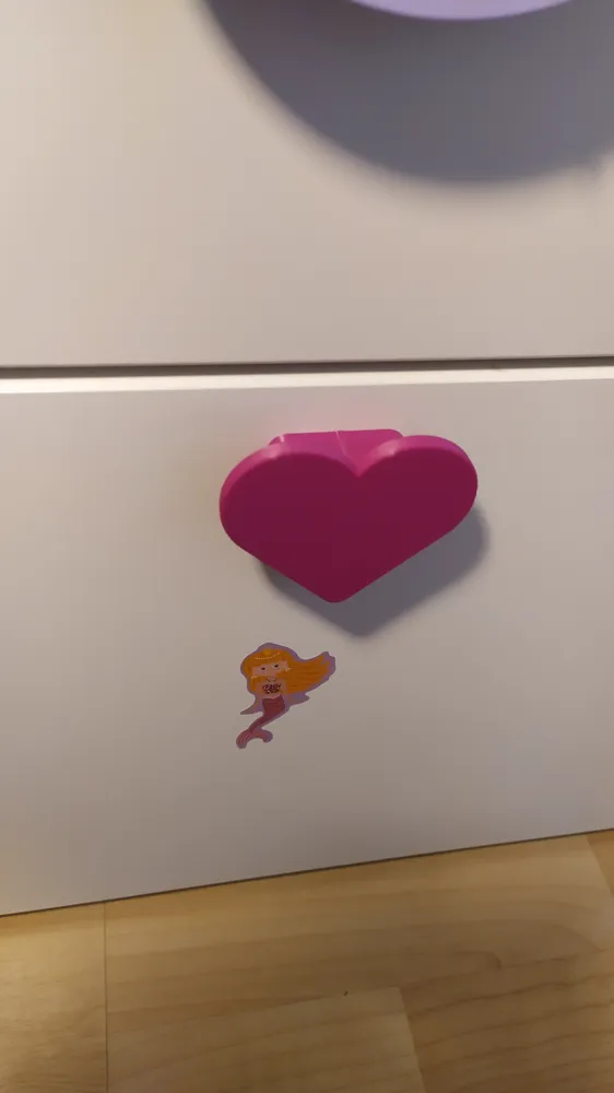 Drawer knob - Heart shaped - Free 3D Print Model - MakerWorld