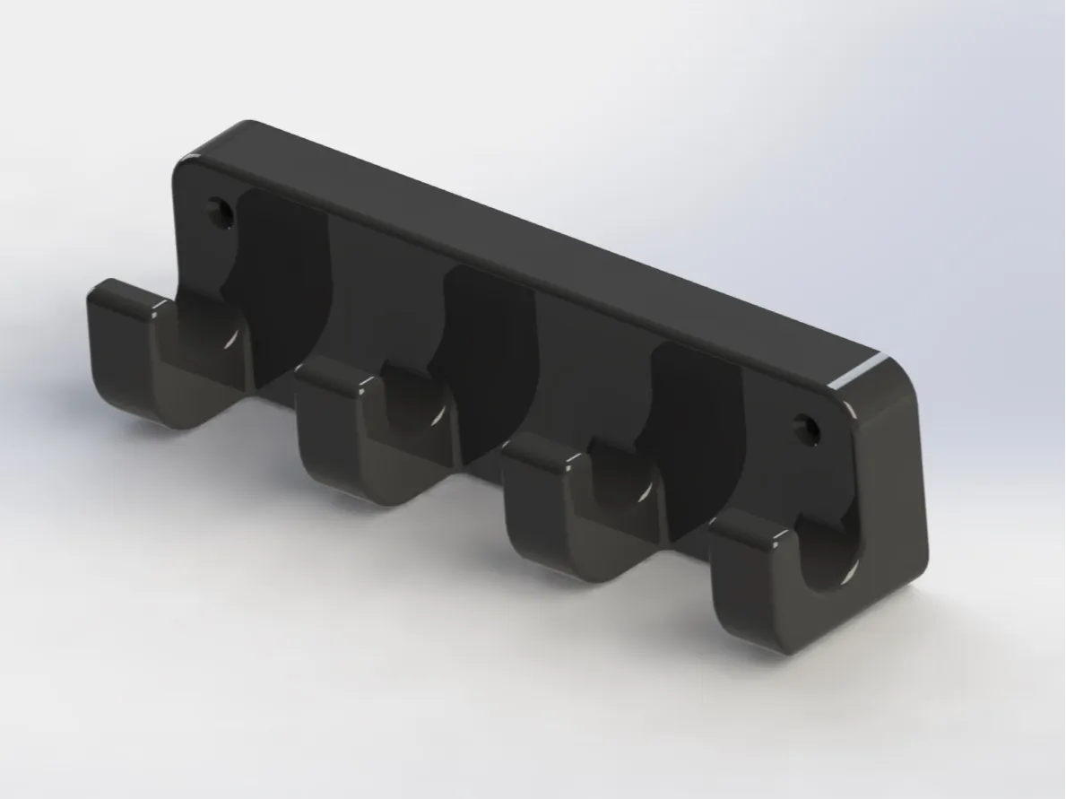 4-Position Wall Hook - Free 3D Print Model - MakerWorld