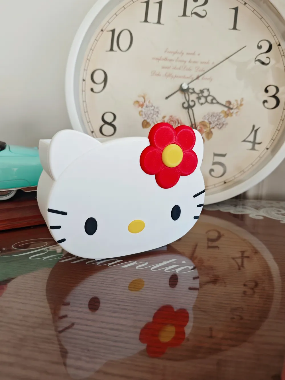 Small Flower Style Cartoon KT Cat Storage Box Hello Hellokitty Desktop ...