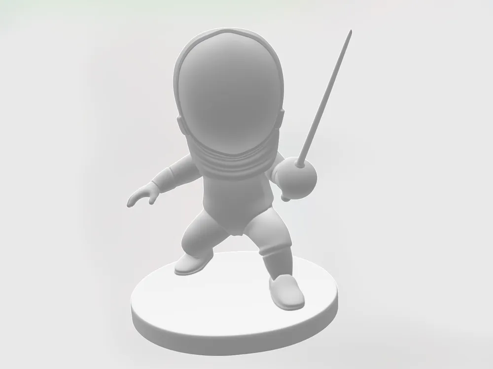 Chibi Fencing Figure by 月夜 MakerWorld: Download Free 3D Models