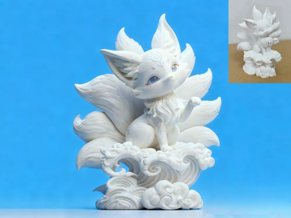 Wave Spirit Fox - Cute Version by liuhao MakerWorld: Download Free 3D ...