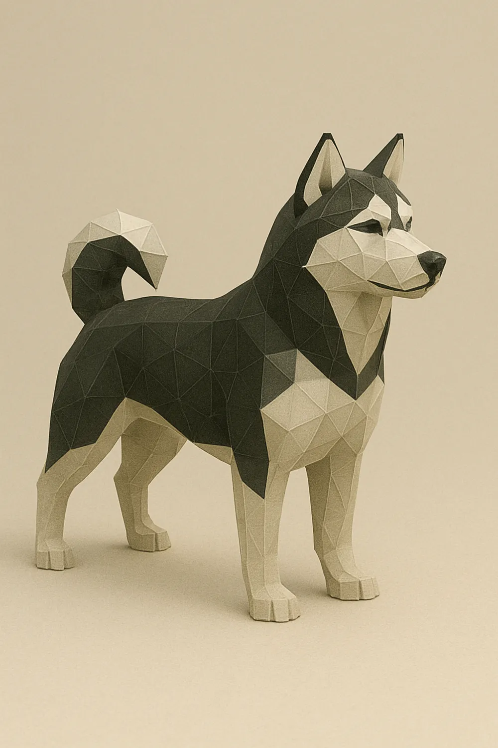 Siberian Husky Low Poly 3D Model - Free 3D Print Model - MakerWorld