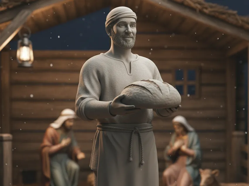 Baker for Christmas nativity scene by Cyber_3dprinter MakerWorld ...