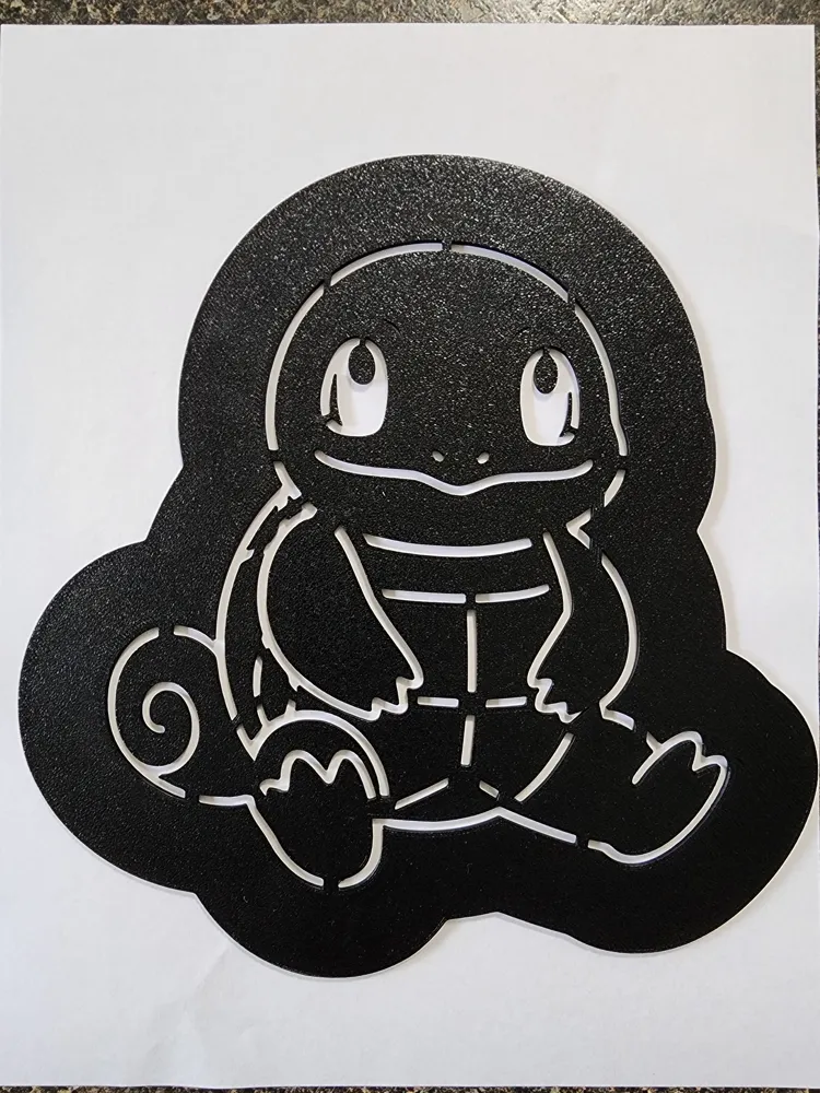 squirtle stencil - Free 3D Print Model - MakerWorld
