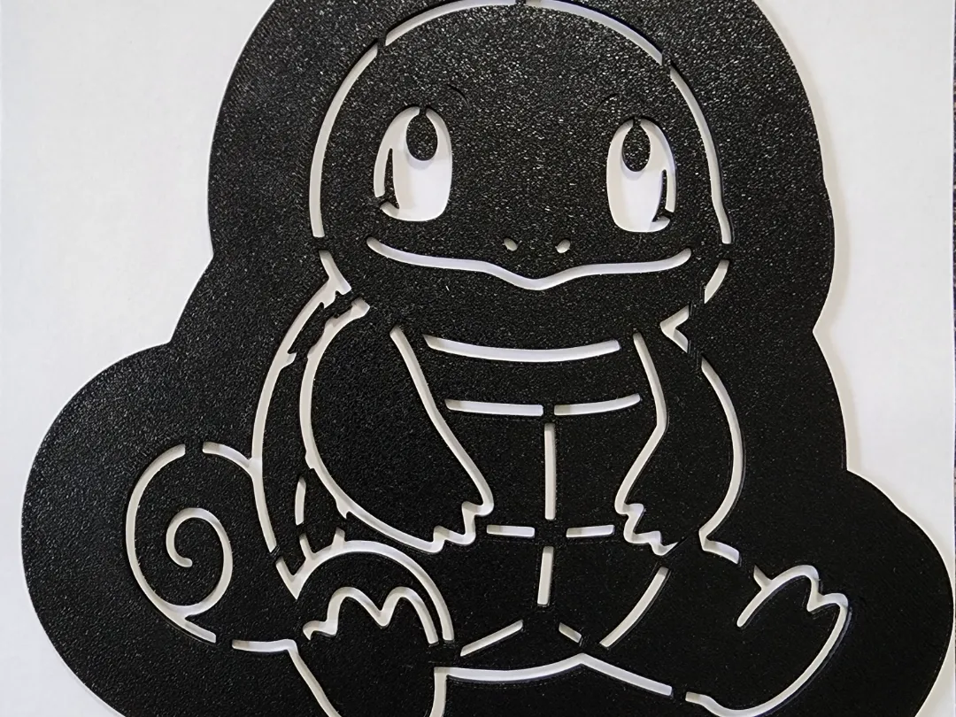 squirtle stencil - Free 3D Print Model - MakerWorld