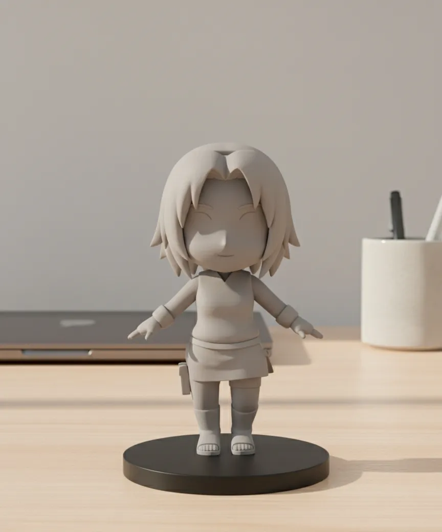 Chibi Sakura AI-Generated - Free 3D Print Model - MakerWorld