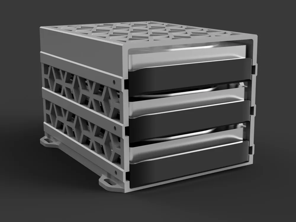 HDD Cage | 1 - 6 Bays - Free 3D Print Model - MakerWorld