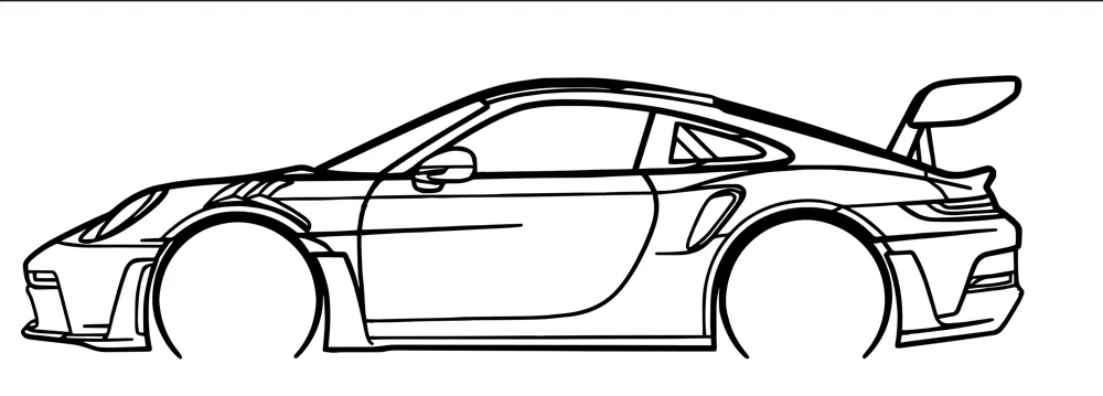 Porsche GT3 RS Neon led Car silhouette sign - Free 3D Print Model ...