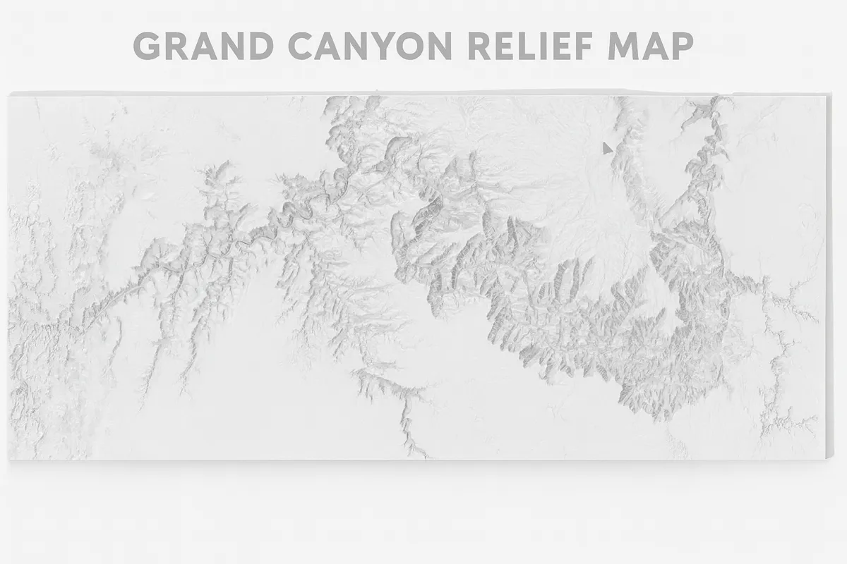 Grand Canyon Relief Map - Free 3D Print Model - MakerWorld