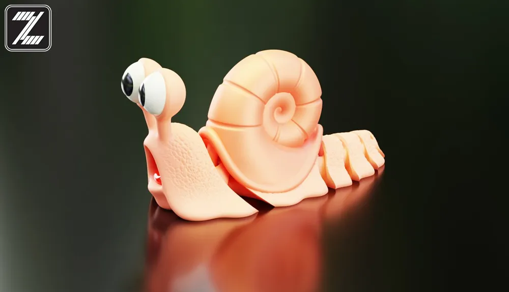 Cute Flexible Snail - Free 3D Print Model - MakerWorld