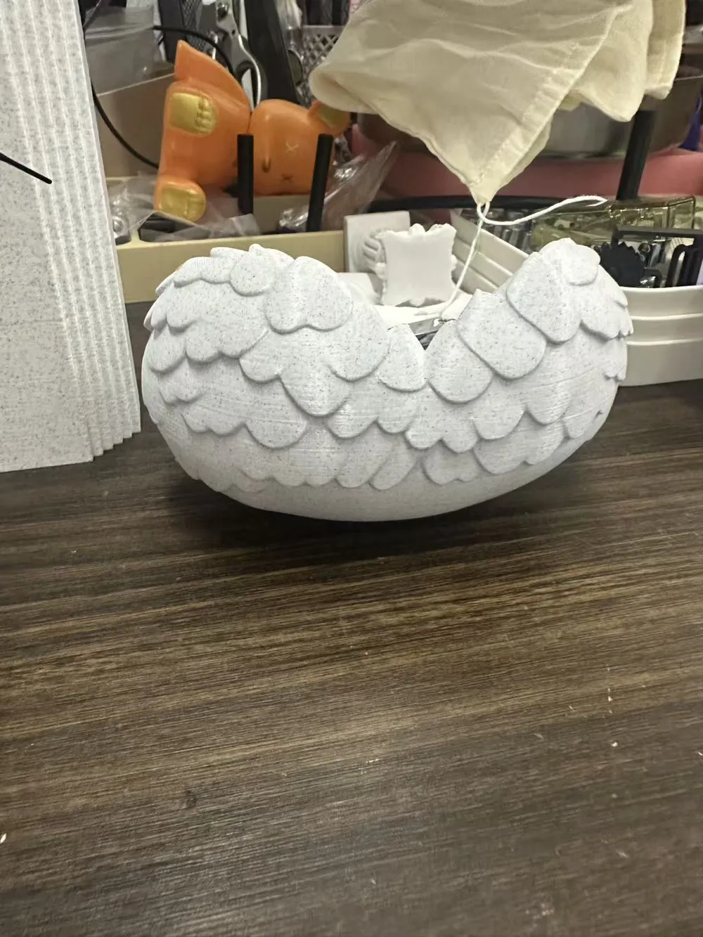 Angel Wing Ornament Flameless Diffuser Gypsum Crystal Ball Base Jewelry ...