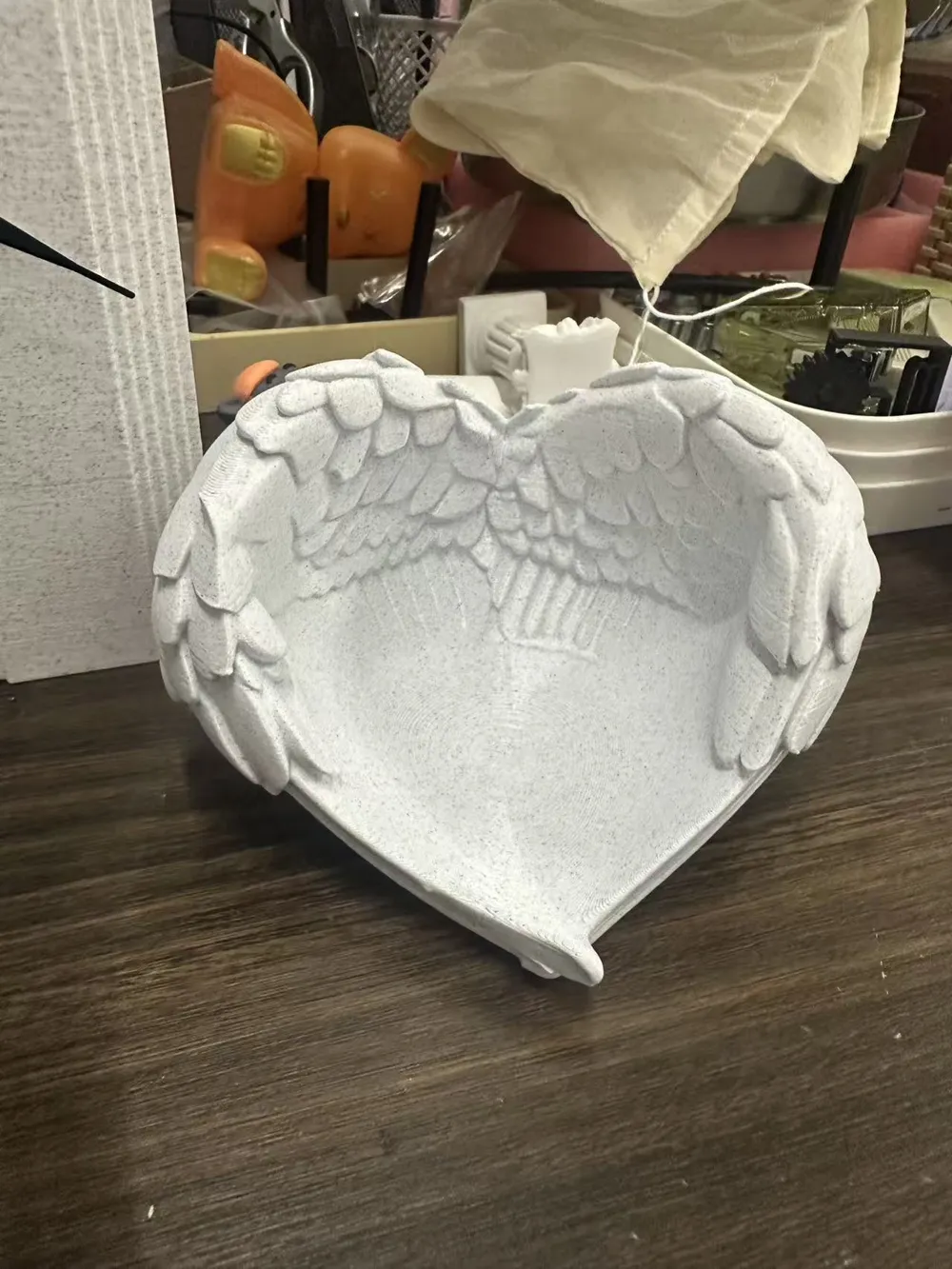 Angel Wing Ornament Flameless Diffuser Gypsum Crystal Ball Base Jewelry ...