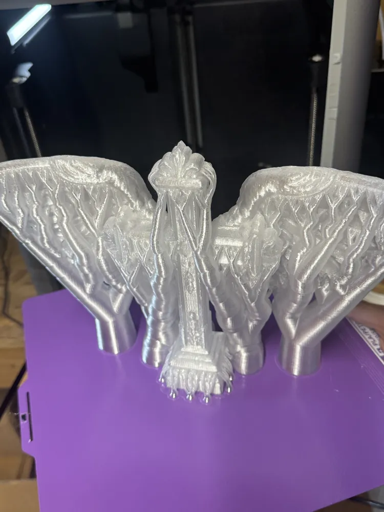 Cross with Angel Wings Stand for the Desk - Free 3D Print Model ...