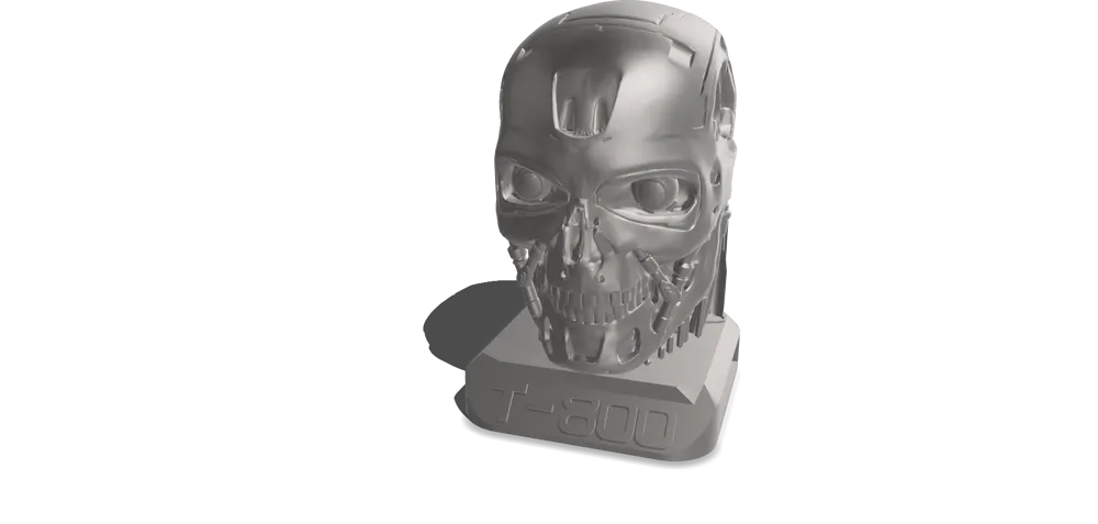 T800 Terminator one-piece head sculpt, no split - Free 3D Print Model ...
