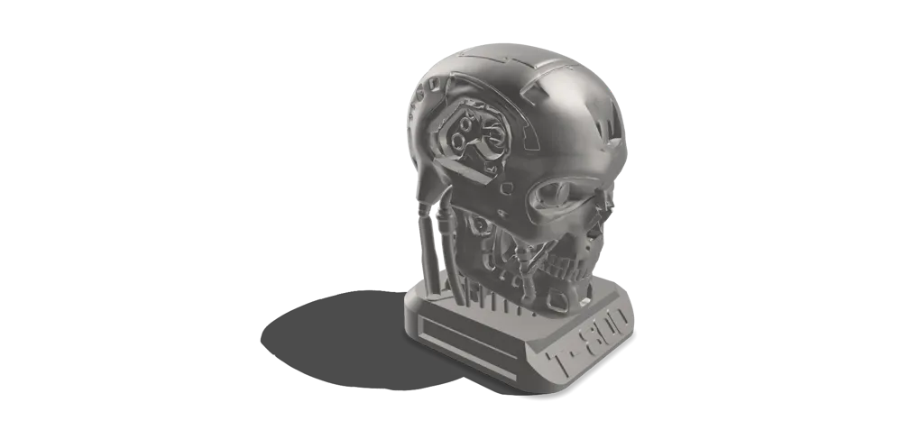 T800 Terminator one-piece head sculpt, no split - Free 3D Print Model ...