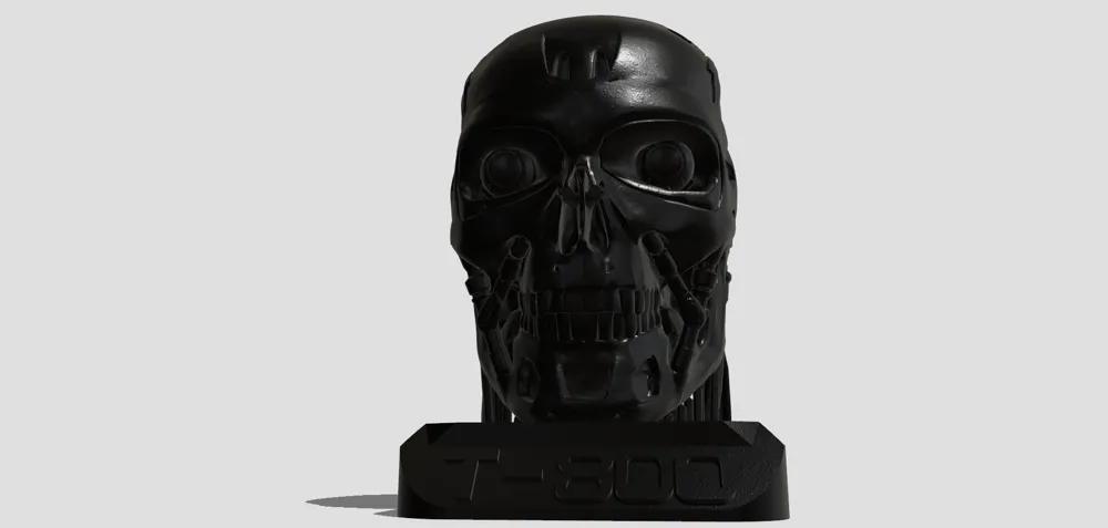 T800 Terminator one-piece head sculpt, no split - Free 3D Print Model ...