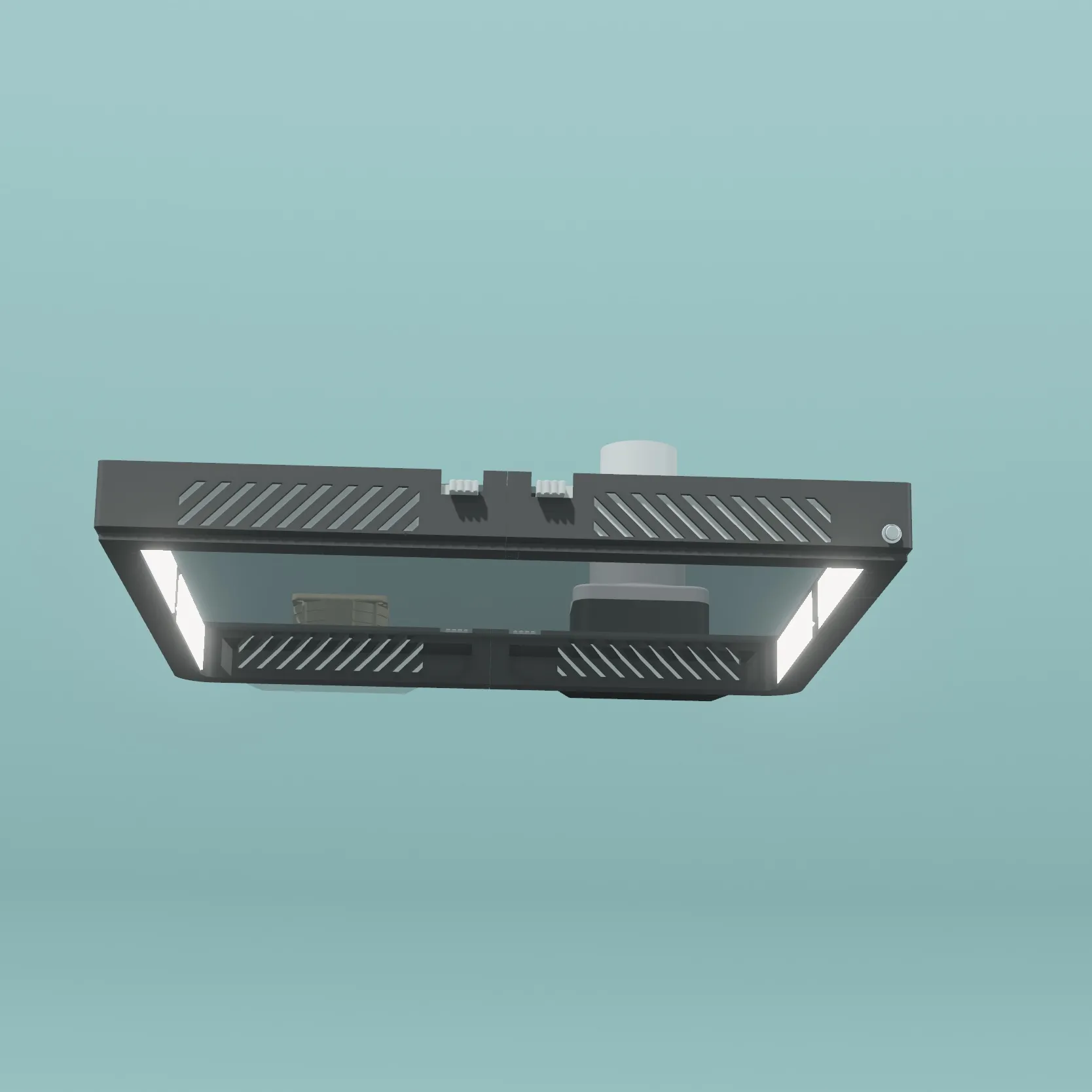 P2S Riser With LED & Exhaust open close Features - Free 3D Print Model ...