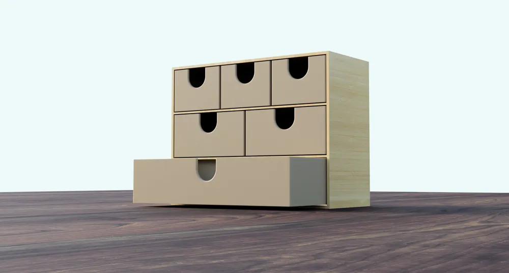 Mini Storage Cabinet - Inspired by Ikea MOPPE - Free 3D Print Model ...