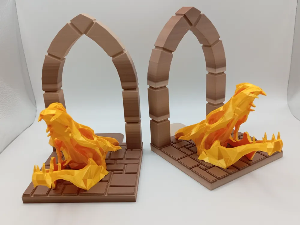 Dragon Skull Bookends by LeapTechOnline MakerWorld: Download Free 3D Models