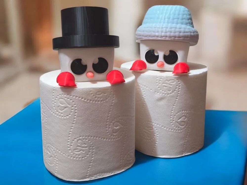 Snowman Toilet Paper Buddy - Free 3D Print Model - MakerWorld