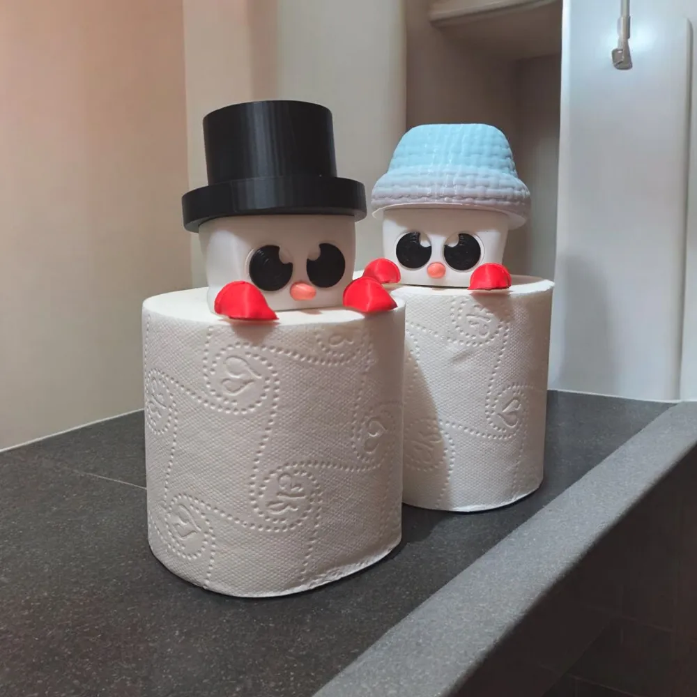 Snowman Toilet Paper Buddy by 3DJPDESIGNS MakerWorld: Download Free 3D ...