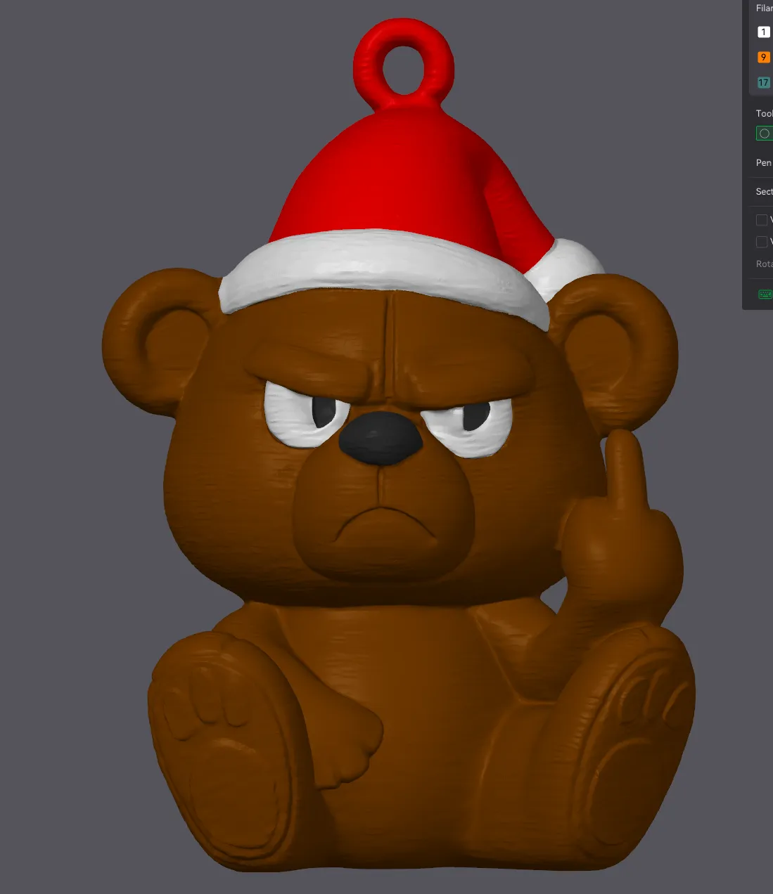 Angry Christmas Bear Key Chain Lot Holiday Gift by Ryan @ TheMajinLab ...