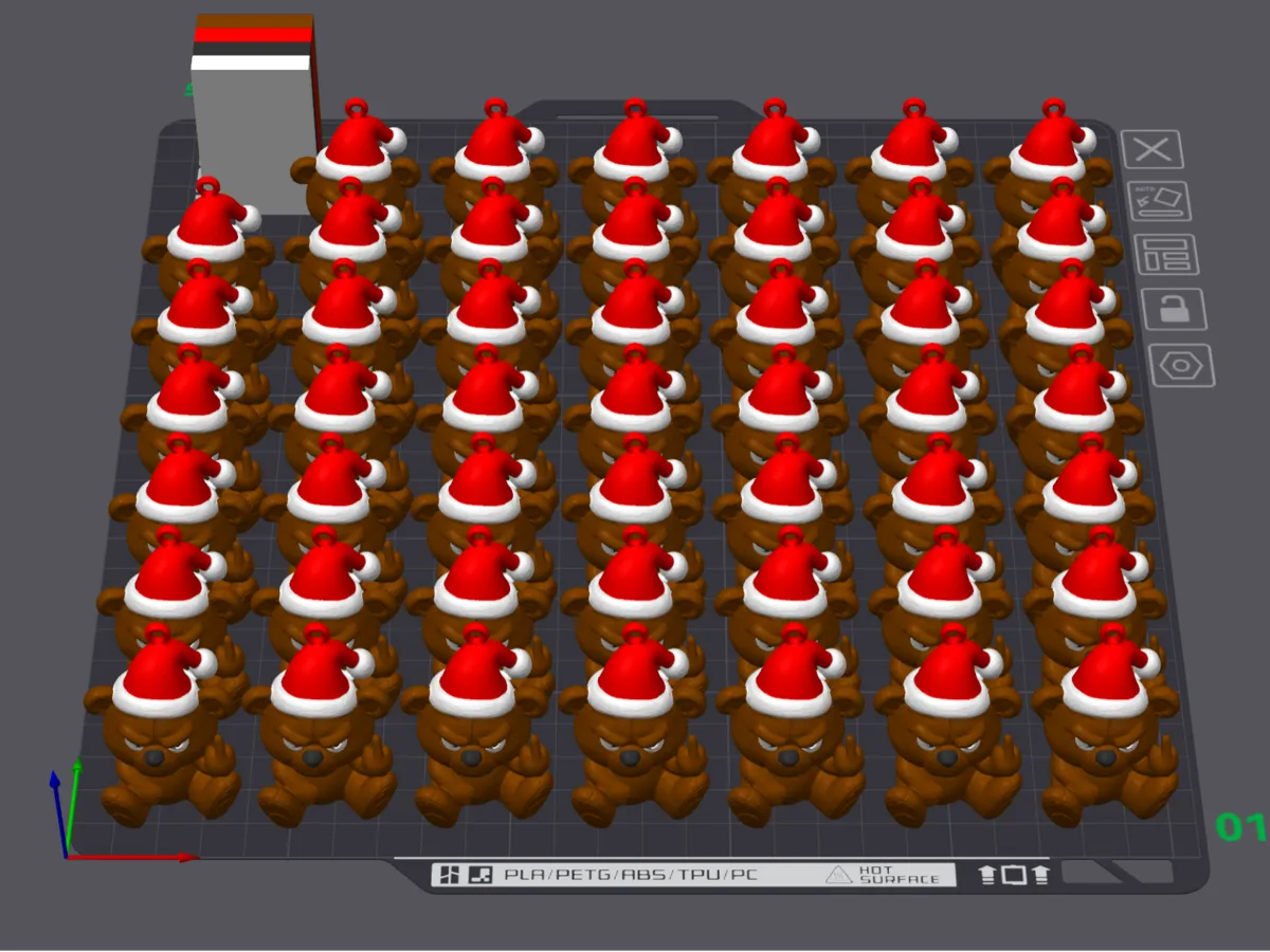 Angry Christmas Bear Key Chain Lot Holiday Gift - Free 3D Print Model ...