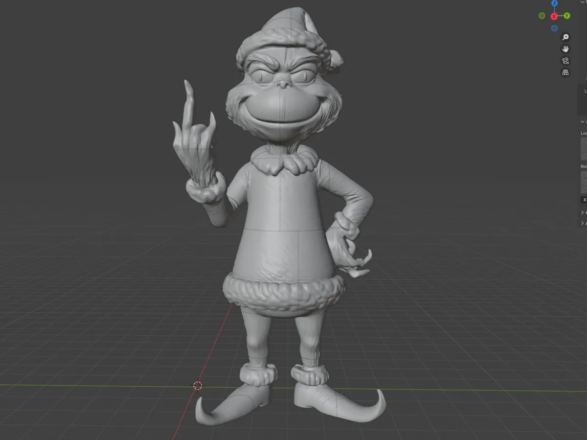 Life-Size Grinch Middle Finger1200mm Display Model by Ryan ...