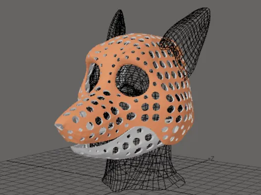 Base de cabeza de fursuit - versión 7.2 - Zorro por Tioh MakerWorld ...