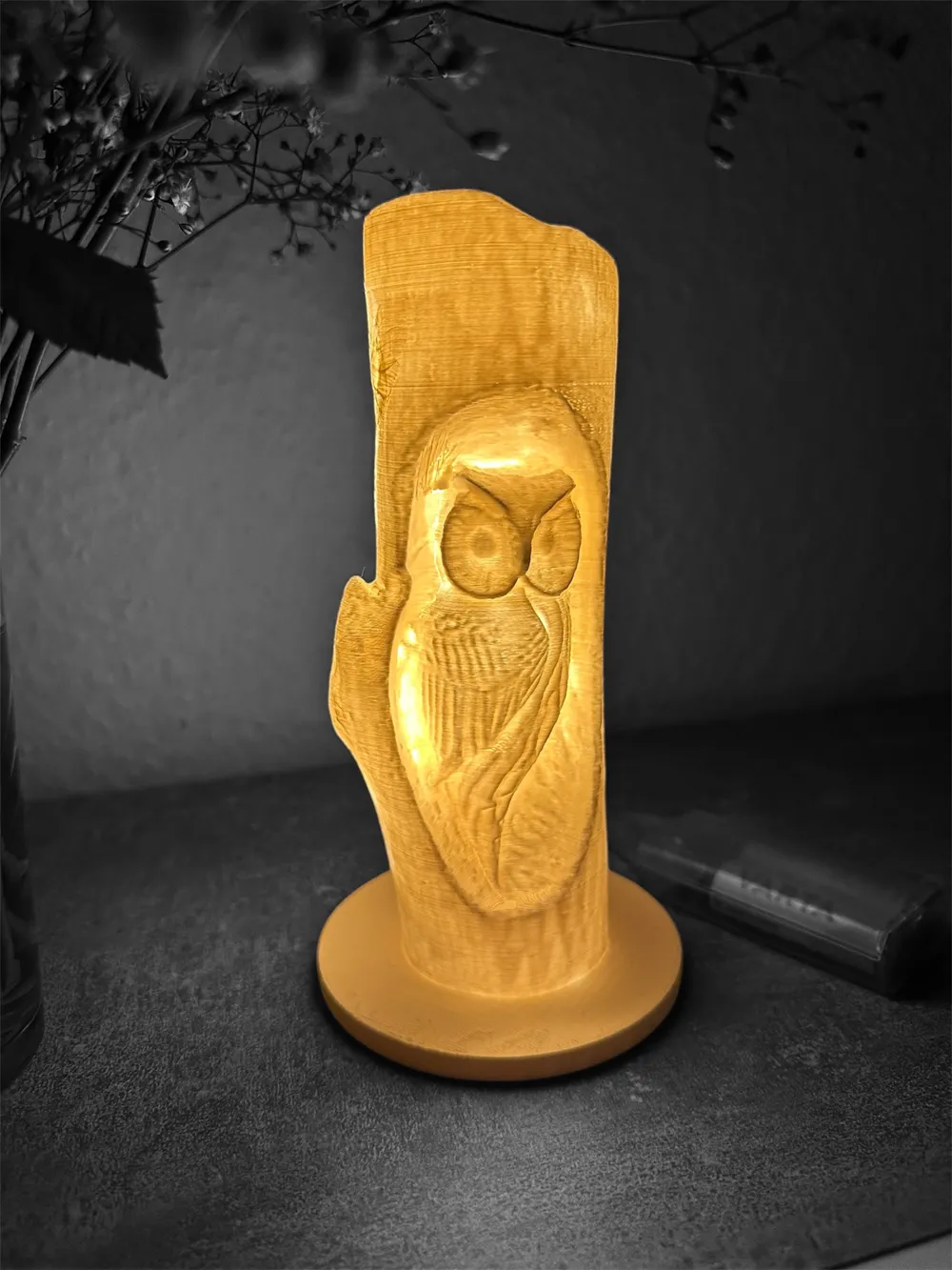 Lâmpada de Tronco de Coruja v1 - Modelo gratuito para impressão 3D ...
