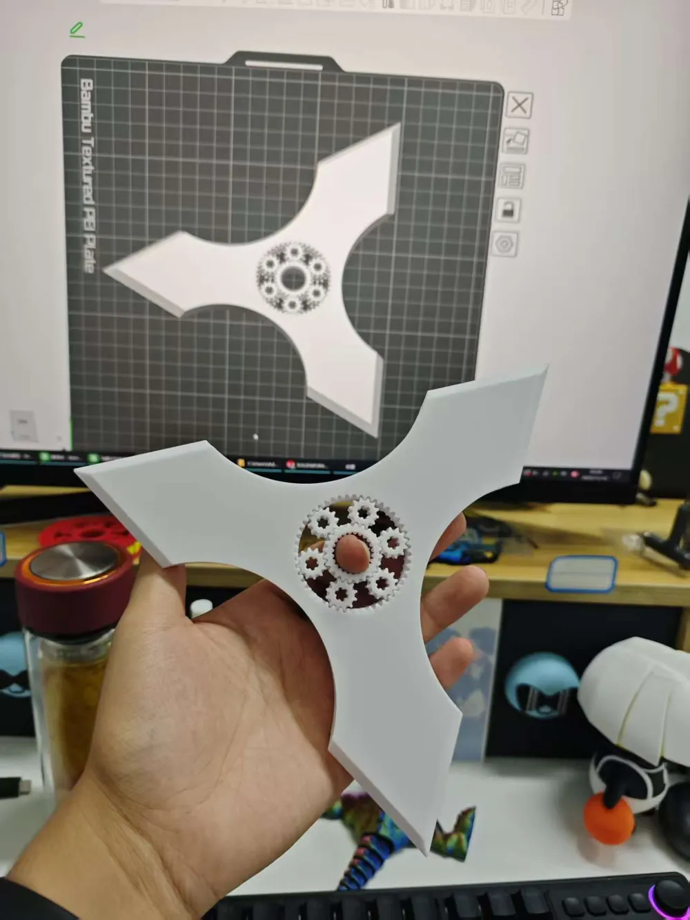 Cyber Shuriken Three-Blade Gear Spinning Dart (for opening packages) by ...