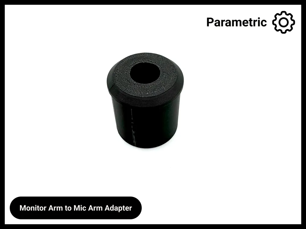 Customizable Monitor Arm To Microphone Arm Adapter - Free 3D Print ...