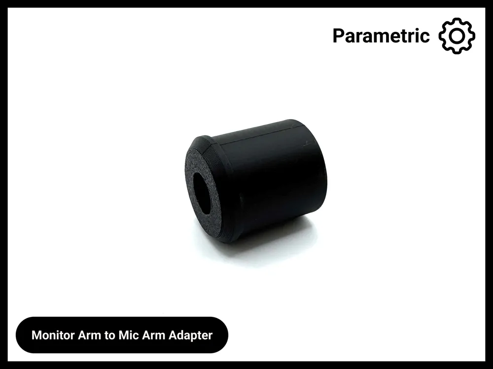Customizable Monitor Arm To Microphone Arm Adapter - Free 3D Print ...