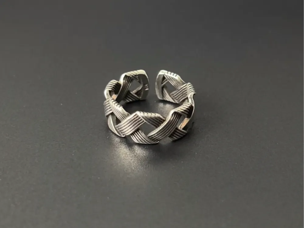 Woven Ring Staple Ring Simple Style - Free 3D Print Model - MakerWorld