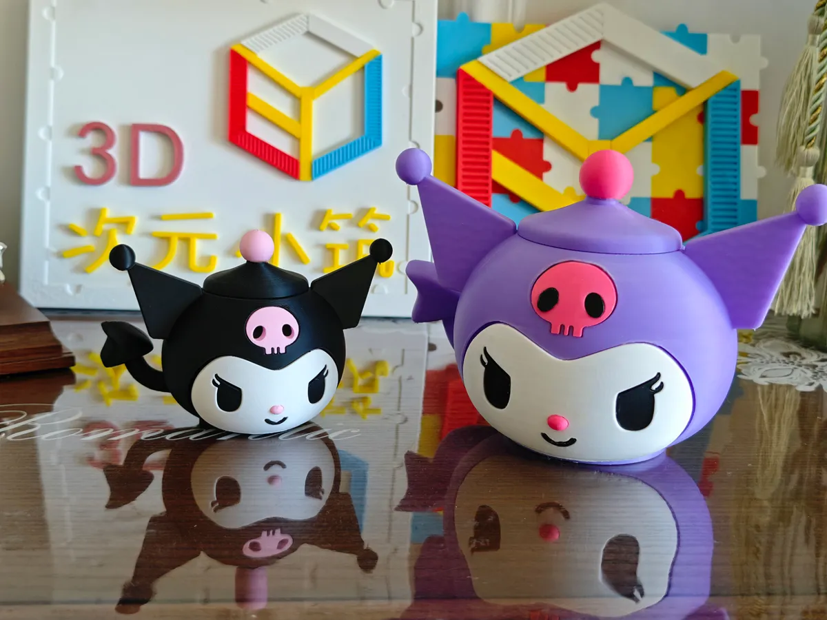 Kuromi Desktop Storage Box Perler Bead Storage Jar Handmade Sundry ...