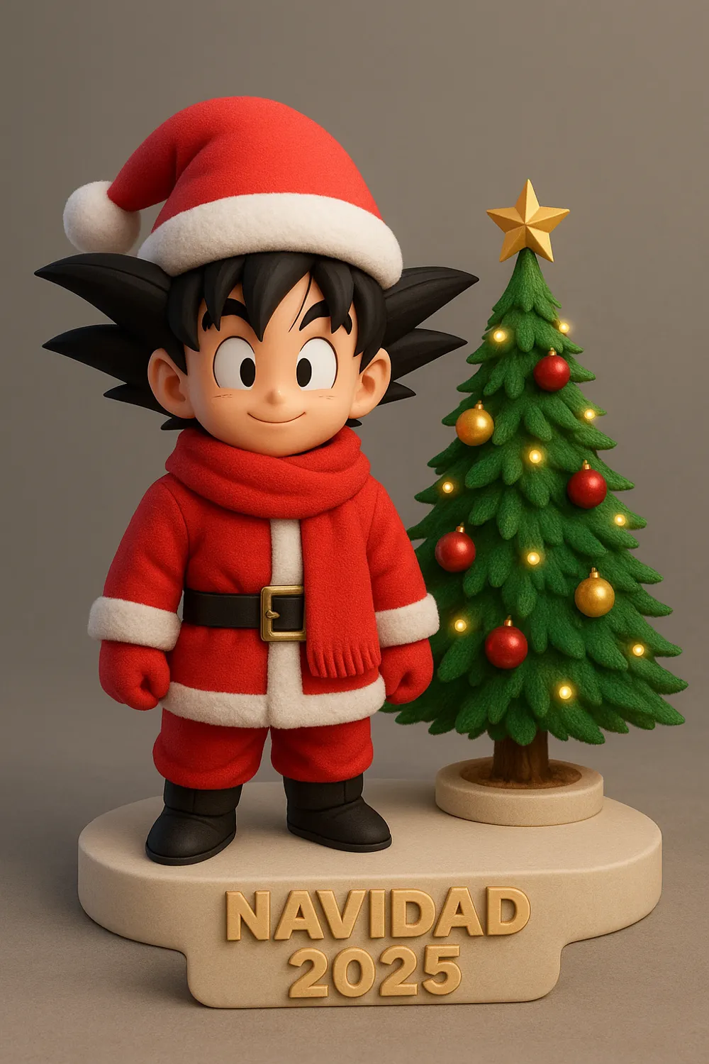 Goku at Christmas - Free 3D Print Model - MakerWorld